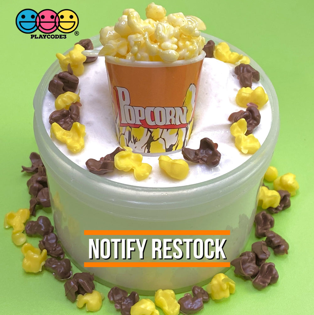 Buttered Popcorn Movie Buckets Charms Cabochon Fake Food 5 pcs| PLAYCODE3