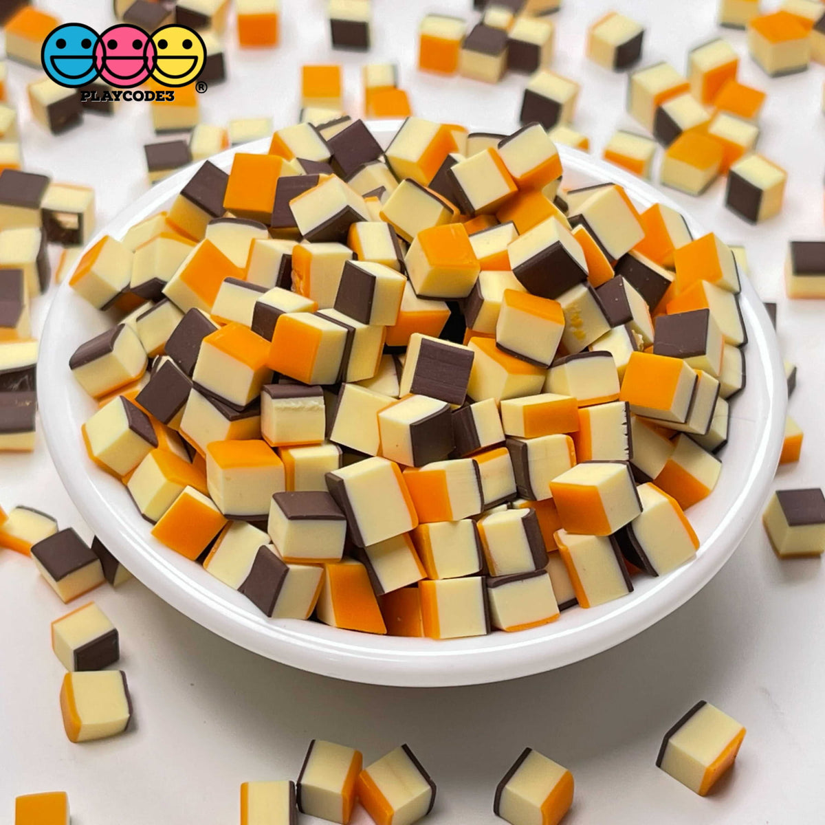Caramel Chocolate Cube Fake Crumble Chunk Toppers| PLAYCODE3