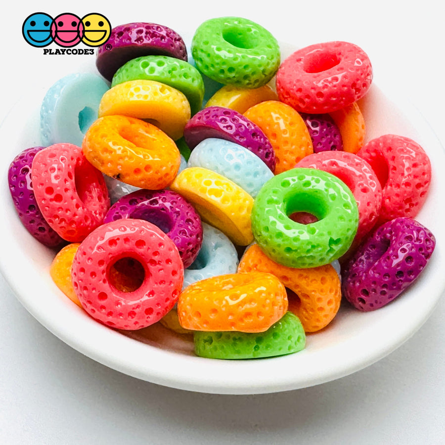 Cheerios Froot Loops Cereal Charms Fake Food Decoden 18 pcs 6 Colors ...