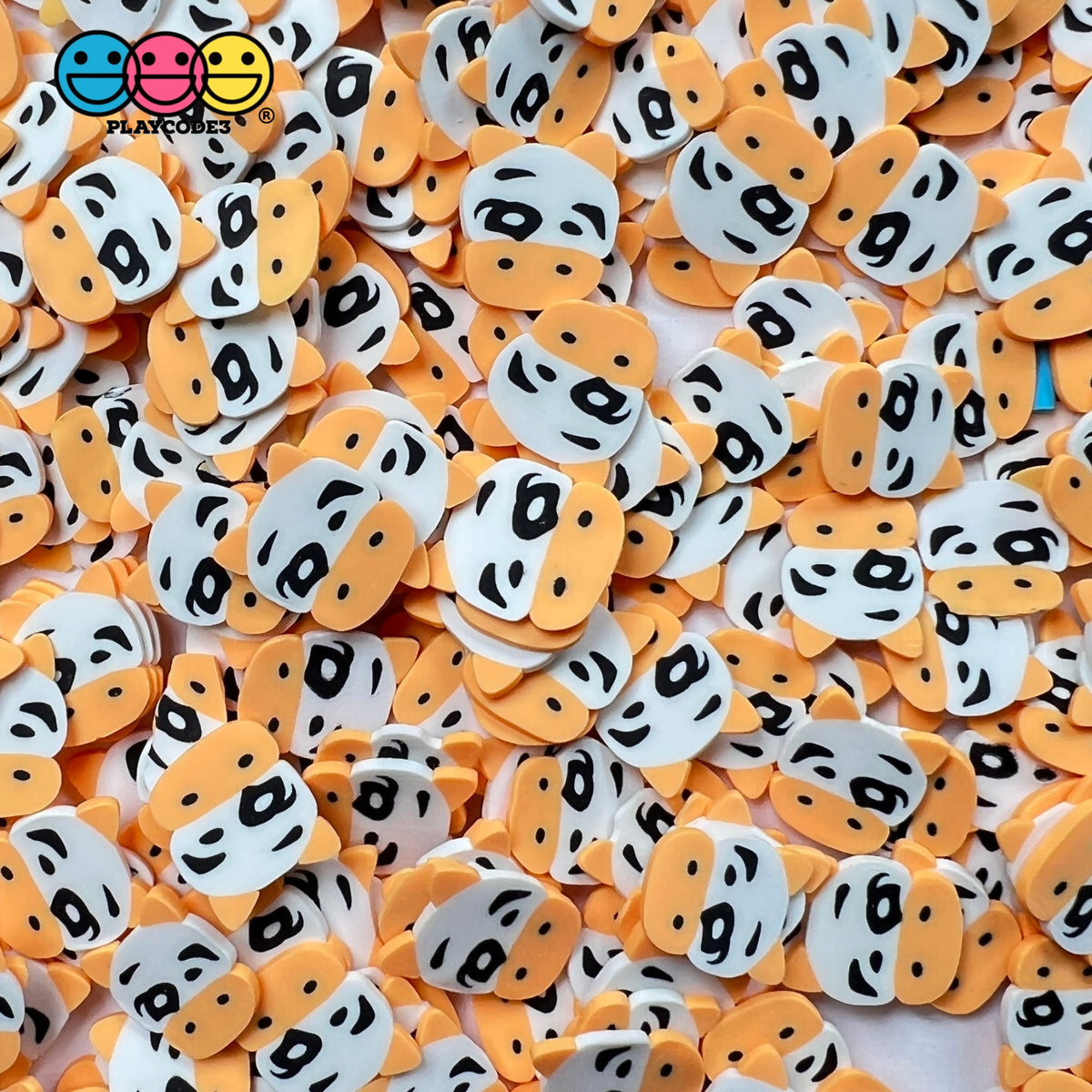 Cow Face Yellow Fimo Slices Polymer Clay Fake Sprinkles Animal Cows Ka ...