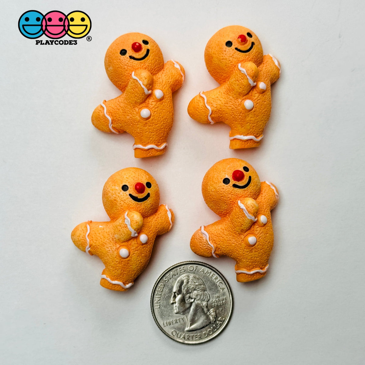 Gingerbread Man Charms Cute Craft Supplies | PLAYCODE3| PLAYCODE3