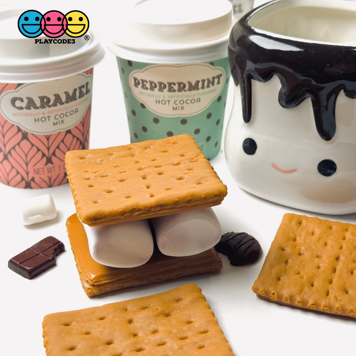Fake Graham Cracker Plastic Food Prop 4/10 pcs| PLAYCODE3