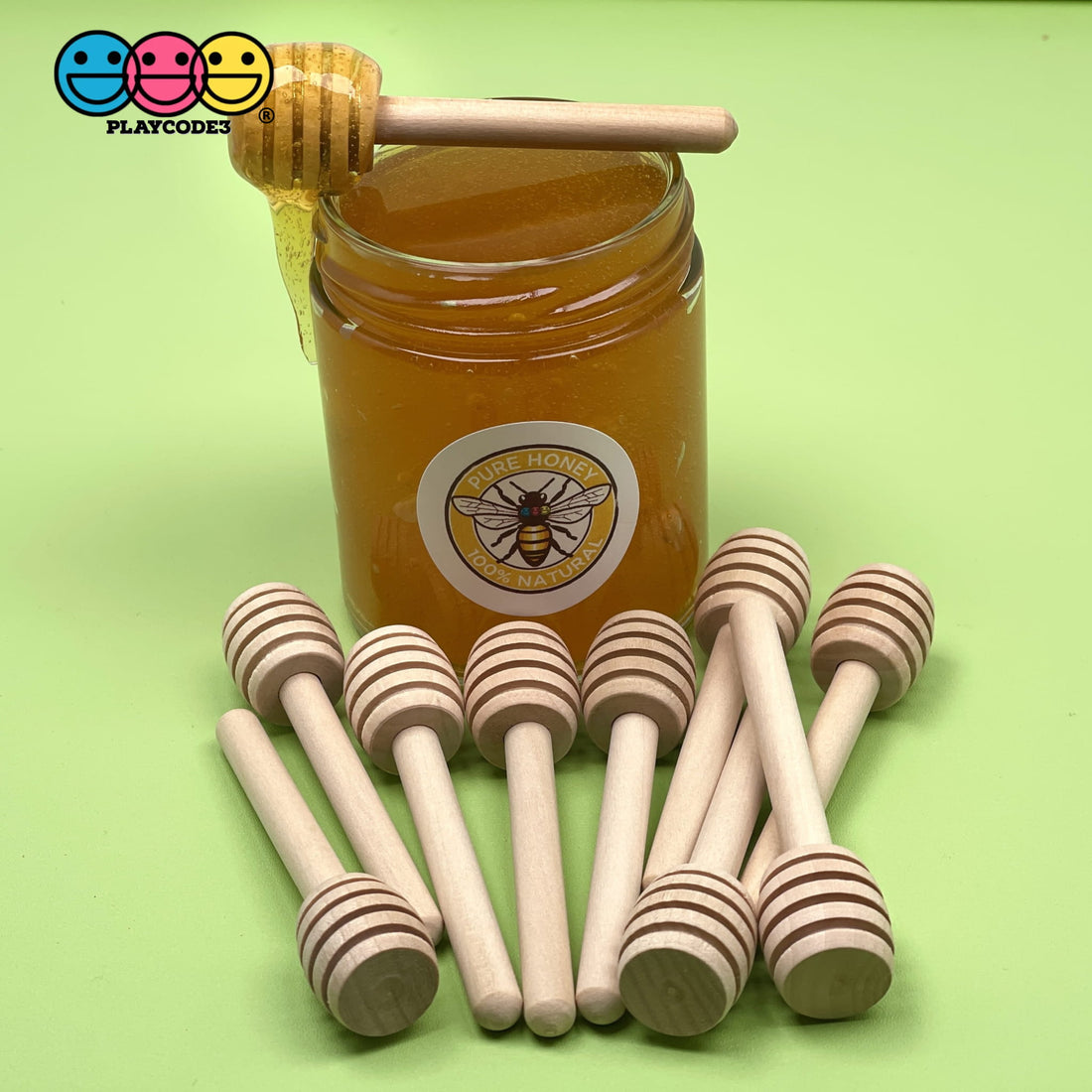 Honey Dipper Mini Wand – Woodcraft Party Favor 10pcs| PLAYCODE3