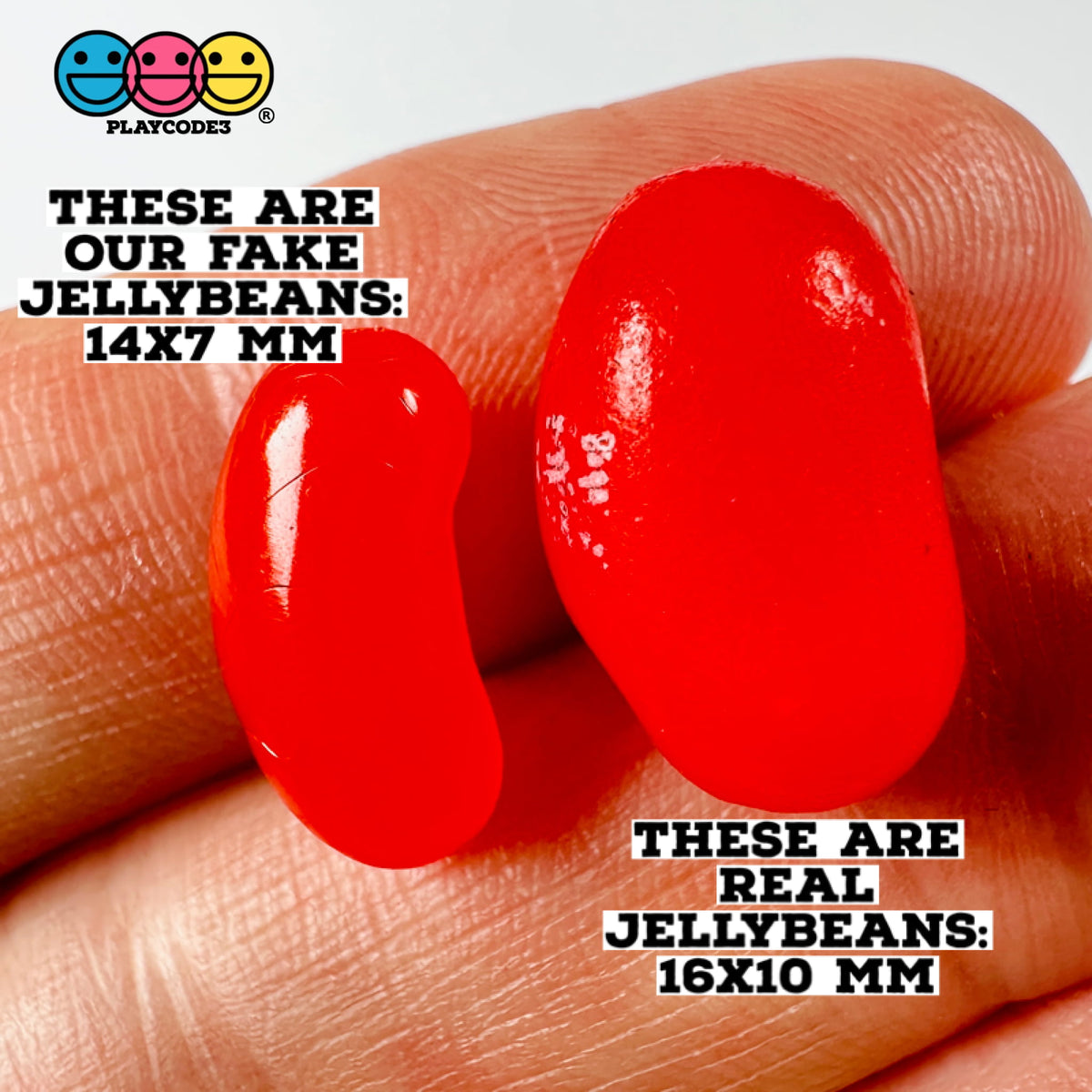Jelly Beans Realistic Looking Fake 3D Charms (100 pcs) - PLAYCODE3 LLC ...