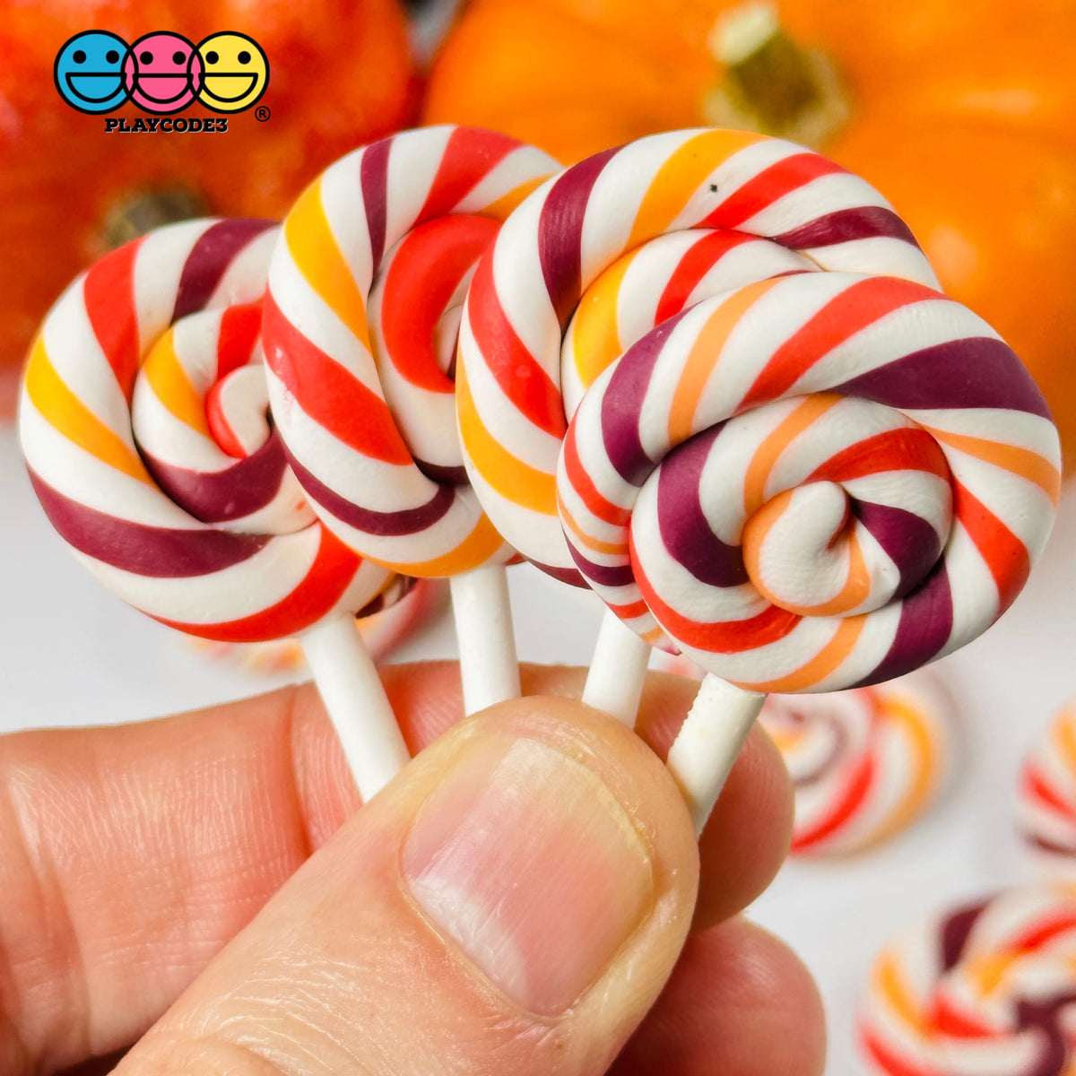 Lollipop Autumn Swirl Fake Food Craft Supplies | PLAYCODE3| PLAYCODE3