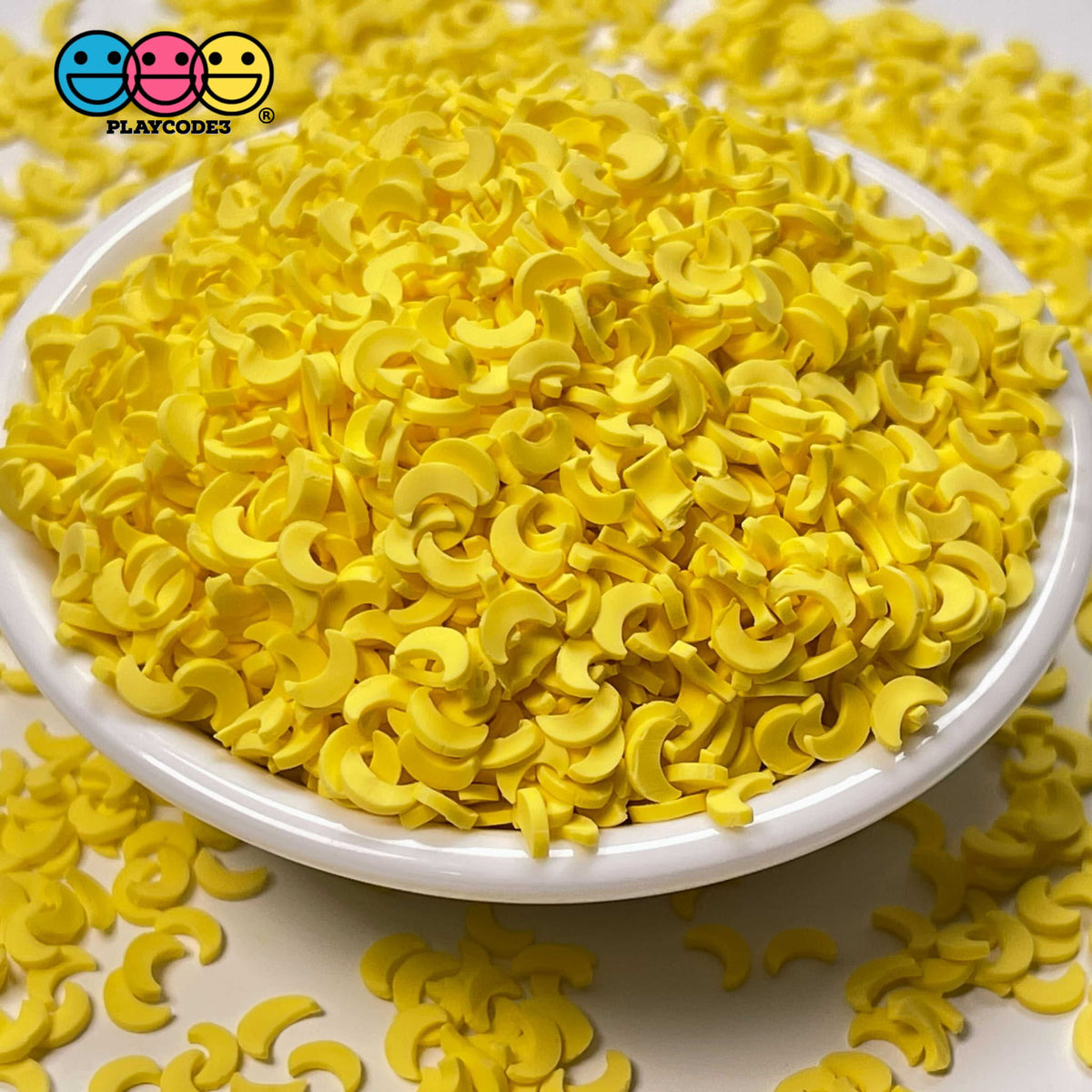 Moon Little Bright Yellow Fimo Slices Fake Clay Sprinkles Moons Decode ...