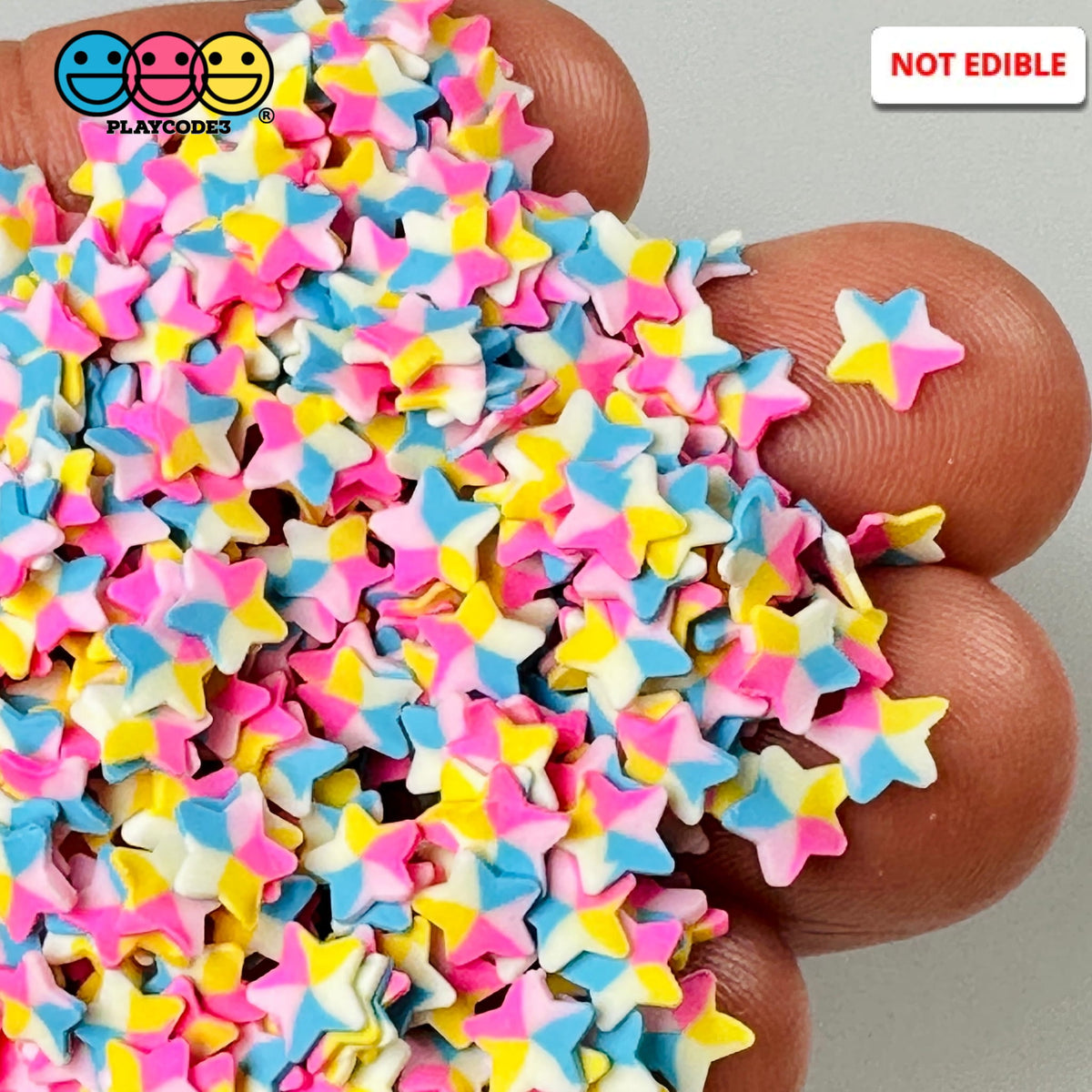 Star Multi-Color Rainbow Fimo Slices Mix Fake Clay Sprinkles Decoden J ...