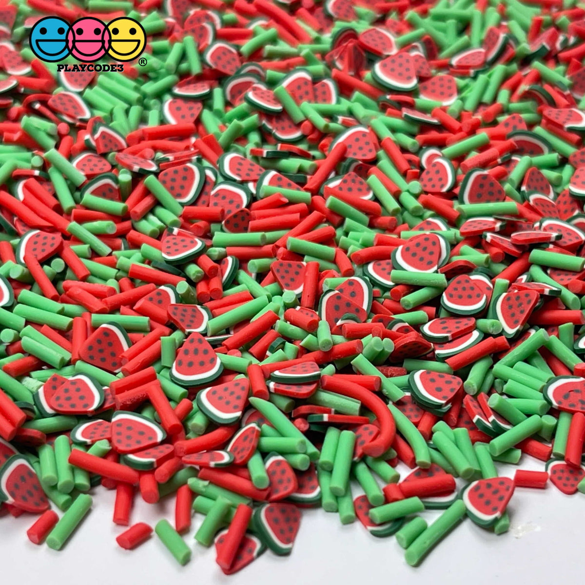Watermelon Patch Fake Clay Sprinkles Decoden Jimmies| PLAYCODE3