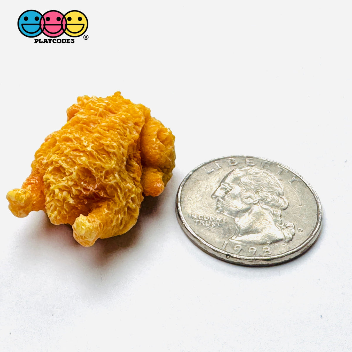 Whole Fried Chicken 3D Tiny Flatback Charms | PLAYCODE3| PLAYCODE3
