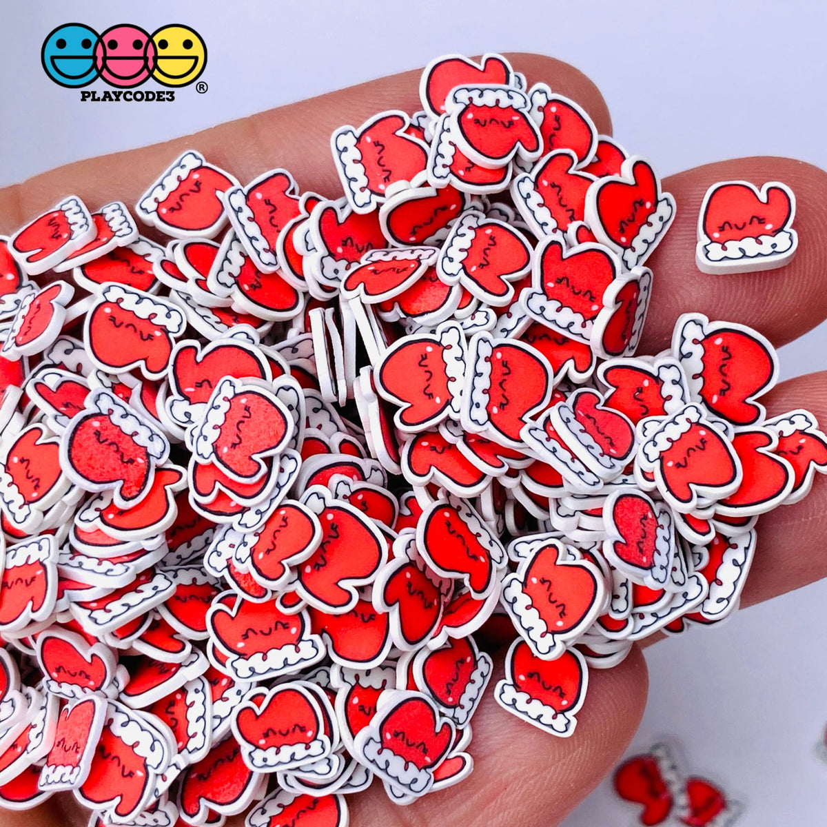 Kawaii Mitten Fake Clay Sprinkles Holiday| PLAYCODE3